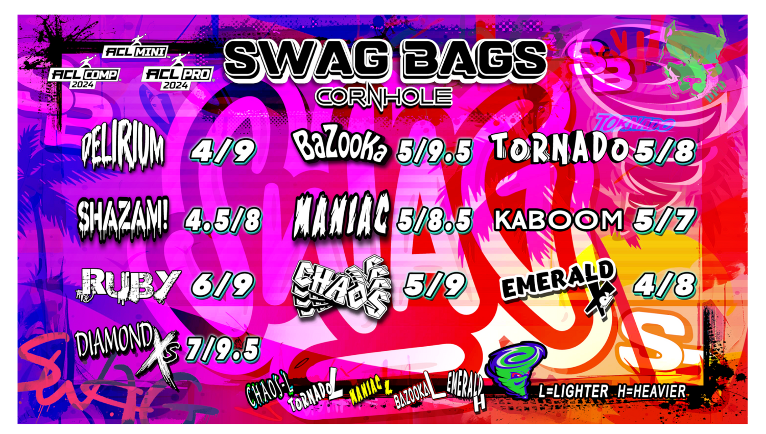 SWAG BAGS - ACL Approved Professional Cornhole Bags and Equipment